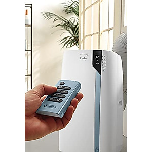 De'Longhi PACEX390UVcare-6AL WH PAC Portable Air Conditioner, Dehumidifier, Fan & UV-Carelight, 14000 BTU + UV CARE, White