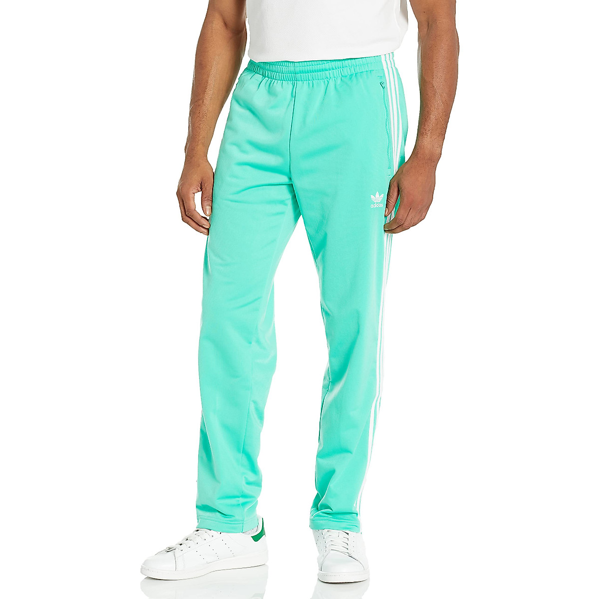 adidas Originals Men's Adicolor Classics Firebird Track Pants, Green (Primeblue), Medium