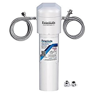 FrigiLife Ultra High Capacity Under Sink Water Filter System, 22K Gallons, Direct Connect, Removes 99.99% Chlorine, Large Particles, Bad Taste and Odor, NSF Certified