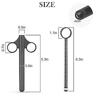 [2 Pack+Storage Bag]lube applicator for Women,Men,Precision Female Lubricant Tube applicator with [10ml Precision Markings][Easy use/Clean][Reusable][Silicone][no Disposable]