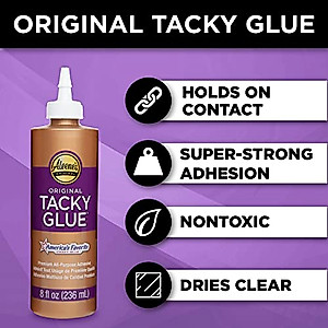 Aleene's 3 Pack, 8 oz Tacky Glue, 8 FL OZ, Original Version 3 Count
