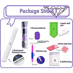 Caievy Dancer Angel Painting Poster 5D Dancing Little Girl Diamond Painting Kit DIY Round Crystal Diamond Adult Kids Diamond Painting Kit for Home Dance Studio Decoration 12X18inch