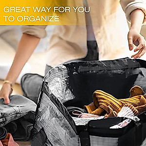 Heavy Duty Moving Bags, Extra Large Storage Totes for Space Saving, Carrying Handles and Marking Card Pocket for Moving, Organizer, Camping and Travel 94L (8 Pack)