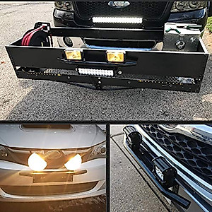 Nilight - 90021B Light Bar Mounting Bracket Front License Plate Frame Bracket Holder for Off-Road Lights LED Work Lamps , 2 Years Warranty