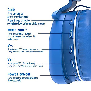 Kids Cartoon Headphones,Wireless Headset for thechildren,Jellie Monsters Joint Bluetooth Headphones,Foldable Stereo Headphone,FM,with Volume Limited and mic,TF Card Compatible for iPad/iPhone/Tablet