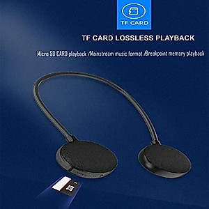 VANPEUSO Neckband Bluetooth Speaker - EBS-906, Bluetooth 5.0, Built-in mic, 10H Playtime, Portable Wireless Wearable Speaker (Black)