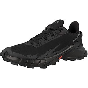Salomon Women's ALPHACROSS 4 W Hiking Shoe, Black/Black/Black, 8.5