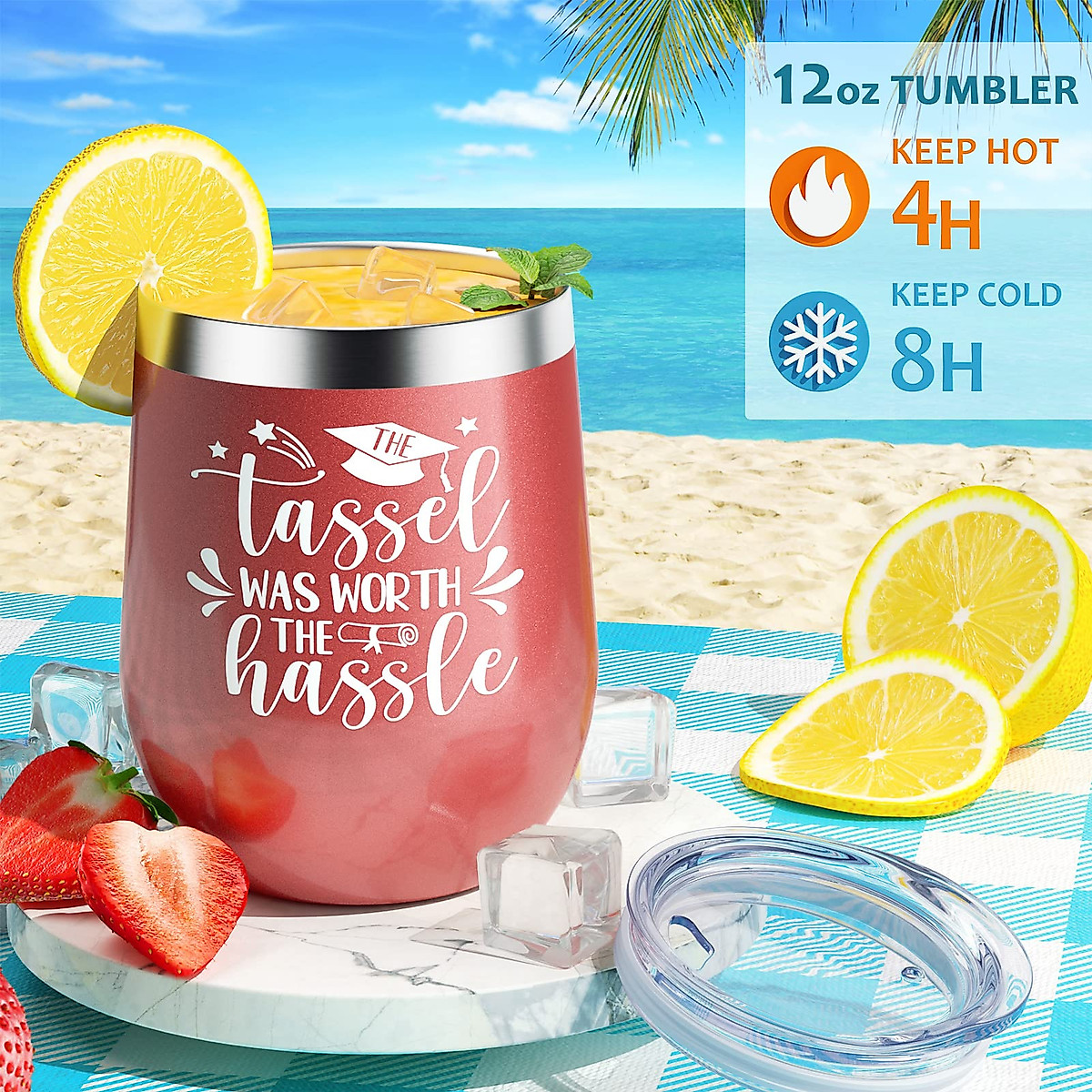 Graduation Gifts for Her 2024, Best High School College Graduation Gifts Cool Master Degree Grad Gifts Box, Congratulations Gifts for Graduates Girls Women Daughter Nurse Sister Friend w/Wine Tumbler