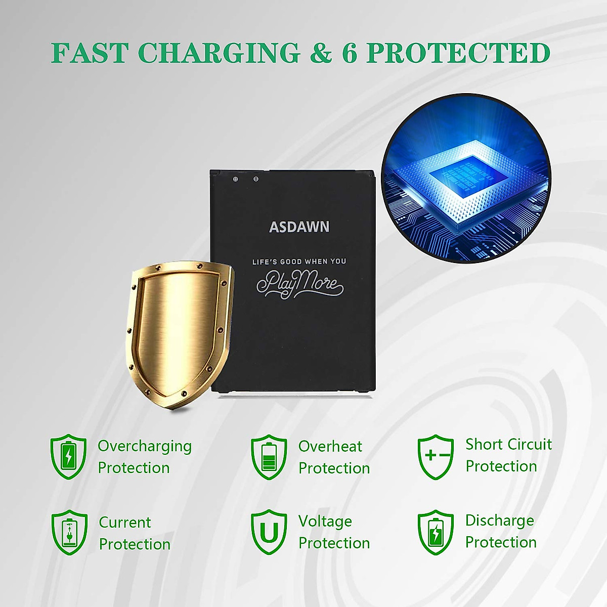 ASDAWN BL-44E1F Battery for LG V20, LG Stylo 3, LG V20 Extended, V995 VS995 H910 H918 US996 LS997 Replacement