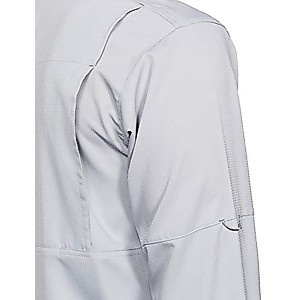 Columbia Men's Silver Ridge Lite Long Sleeve Shirt, UV Sun Protection, Moisture Wicking Fabric, Columbia Grey, 4X Tall