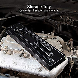 Sunex 3504, 3/8 Inch Drive Impact Extension Set, 4 Pieces, SAE, 3 Inch to 15 Inch, Cr-Mo Steel, Radius Corner Design, Wobble Drive, Steel Ball Retainer, Dual Size Markings, Storage Tray, Meets ANSI Standards