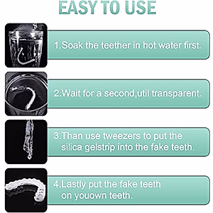 Denture Teeth Temporary Fake TeethSnap On Veneers, Snap in for Men and Women,Cover The Imperfect Teeth,No Pain No Shot Drilling,Fix Confident Smile(2 Pcs)-BB01