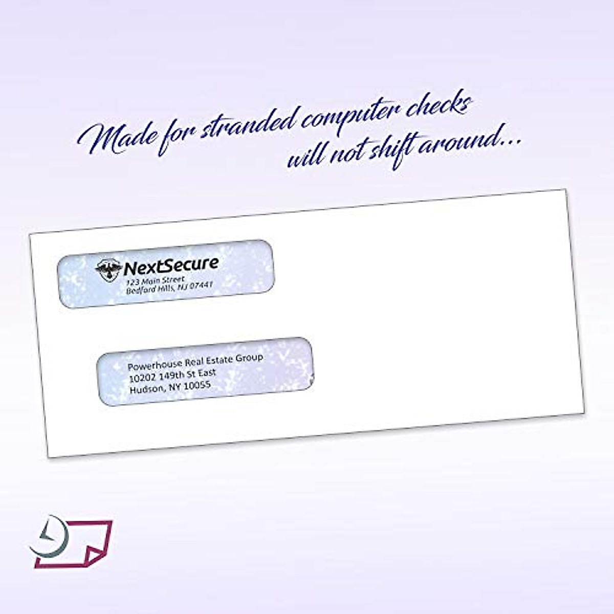 NextDayLabels - Box of 500# 8 Self Seal Double Window Security Check Envelopes