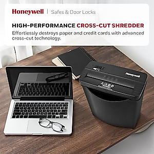 Honeywell Safes & Door Locks 9306F 6 Sheet Strip-Cut Paper Shredder, Black