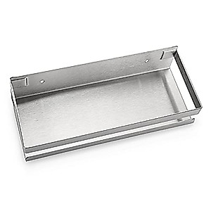 OwnMy 10 Inch Bathroom Shower Shelf Stainless Steel Bath Kitchen Basket Shower Caddy Rack, Rust Proof Metal Bathroom Storage Floating Shelves Wall Mounted Shower Corner Rectangular Shelf (Silver)