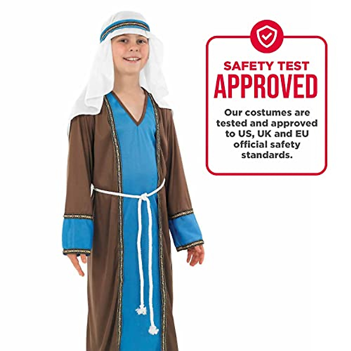 fun shack Kids Joseph Costume Kids, Boys Joseph Costume For Boys, St Joseph Costume for Kids, Saint Joseph Costume Kids, Small