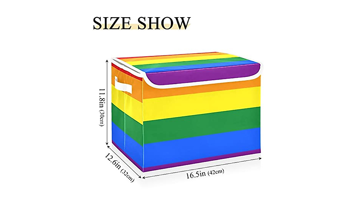 Krafig Rainbow Flag Storage Box - Organize with Style