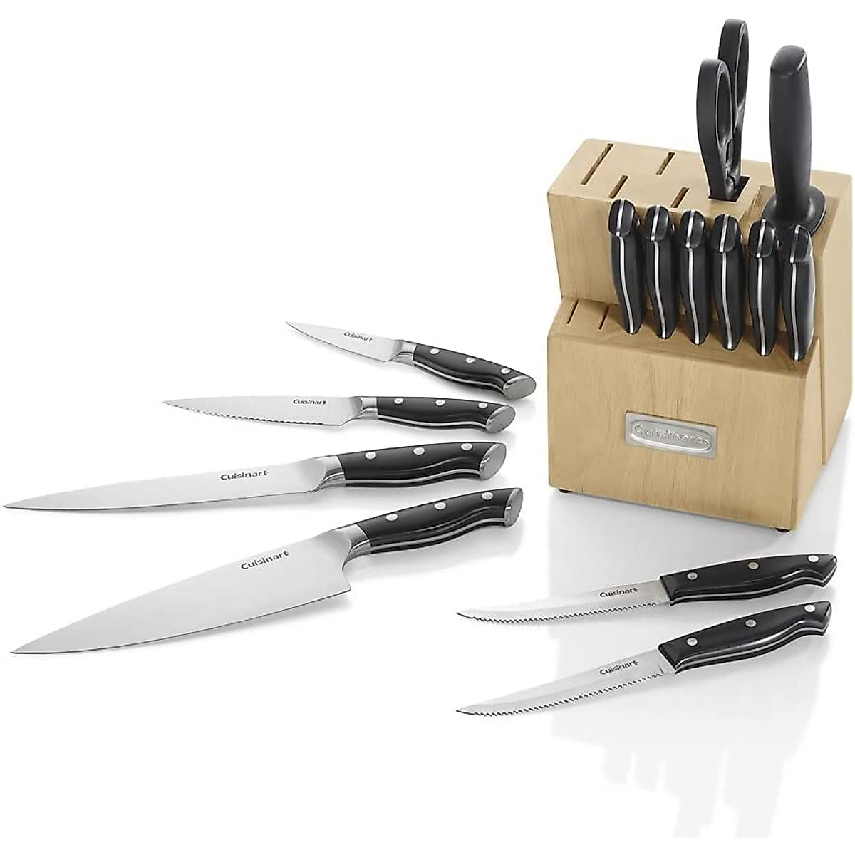 Cuisinart C77TRN-15P Nitrogen Collection 15-Piece Knife Block Set, Black