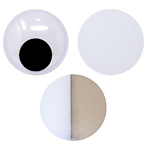 Honbay 4PCS Plastic 7 Inch Gaint Wiggle Eyes Self Adhesive Googly Eyes Large Sticky Eyes Decoration for Refrigerator Door Car Christmas Trees Decor DIY Craft Projects