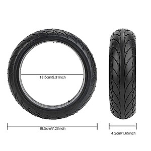 Maxmartt Electric Scooter Tire, Electric Scooter Tires Front Rear Solid Tire Wheel Cover Tyre Compatible with X-i-a-o-m-i Nineb-ot ES1 ES2 ES3 ES4 Electric Scooter, ID 5.3inch, OD 7.3inch
