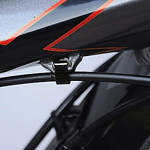 Saipe 20pcs Aluminum Alloy Bike Cable C-clips Brake Cable Housing Clip Bicycle Cable Hose Guide Clamps for Brake Derailleur Shift Cables