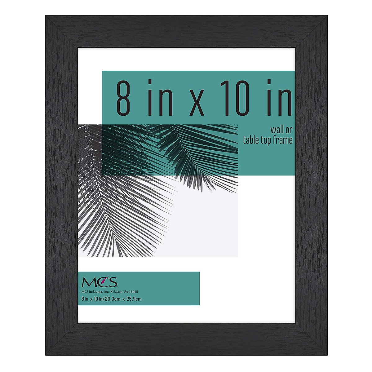 MCS Studio Gallery 8x10 Picture Frame Black Woodgrain, Vertical & Horizontal Wall Hanging & Easel for Tapletop Display, Rectangle Photo Frame for Photos, Posters & Art Prints (1-Pack)
