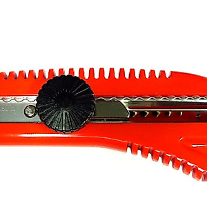 SDI-5421 Snap-off Utility Knife with 12 Set of Sk2+cr Blades, 18mm Heavy Duty Cutter