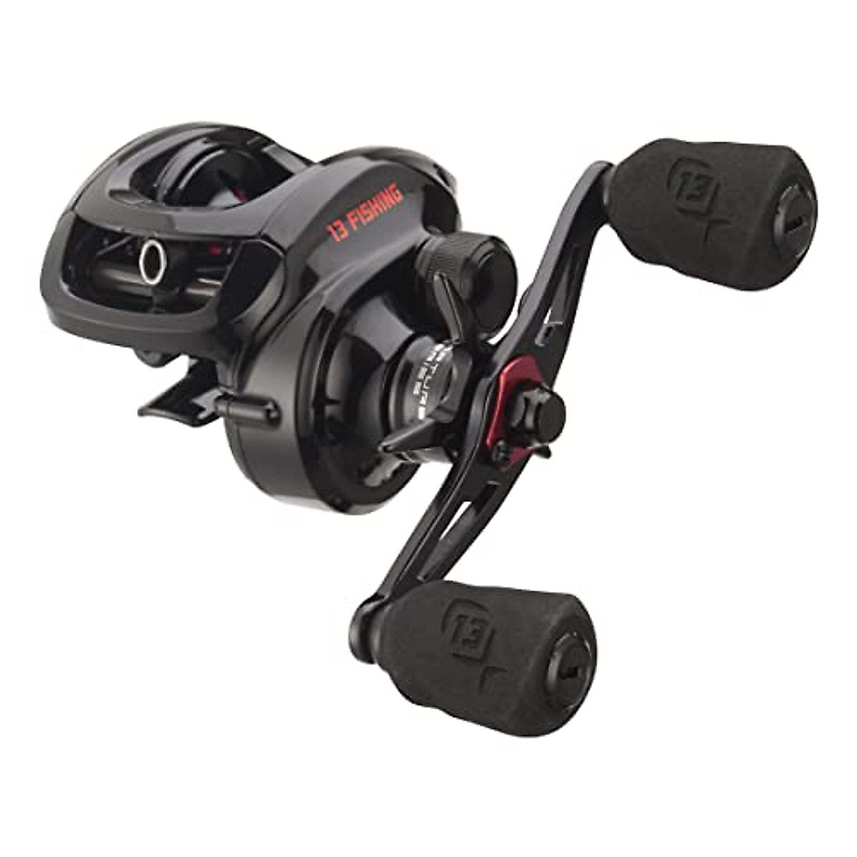 13 FISHING - Inception G2 Baitcast Reel - 7.3:1 Gear Ratio - Left Hand Retrieve (Fresh) - ING2-7.3-LH, Black