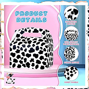 24 Pack Cow Party Favor Treat Boxes Candy Treat Present Boxes Cow Print Gift Bags Farm Goodie Boxes for Birthday Wedding Party Supplies Decoration Baby Shower