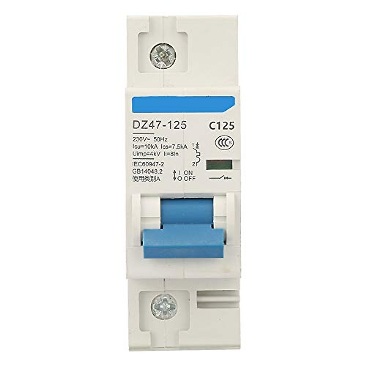 YWBL-WH Circuit Breaker DZ47-125 1P Current 30mA Leakage Air Switch 0.1S 7.5KA (125A)