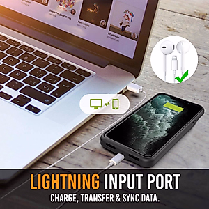 Alpatronix Battery Case for iPhone 13 Mini (5.4 inch), Strong Slim Portable Protective Extended Charger Cover with Wireless Charging, CarPlay and Certified Connector Chip (BX13mini) - Black