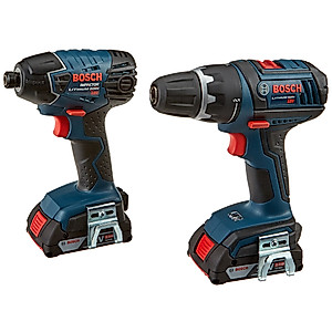 Bosch CLPK232-181 18V 2-Tool Combo Kit (Drill/Driver & Impact Driver) with (2) 2.0 Ah Batteries