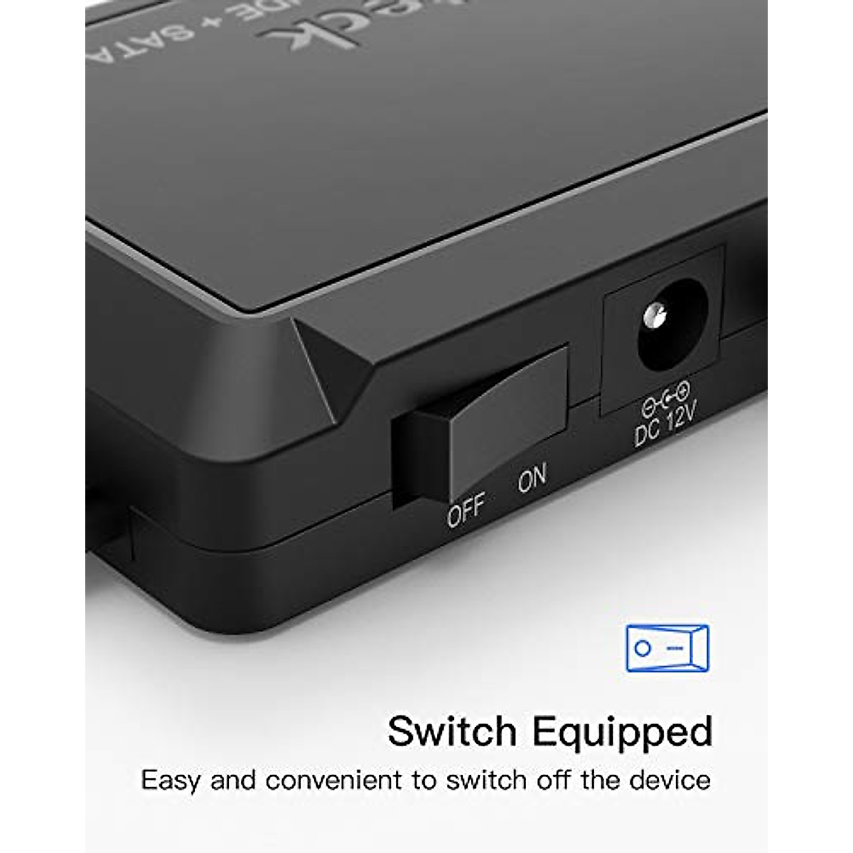 Inateck USB 3.0 to IDE/SATA External Hard Drive Reader Applicable to 2.5"/3.5" HDD/SSD, with 12V/2A Power Supply, SA03001