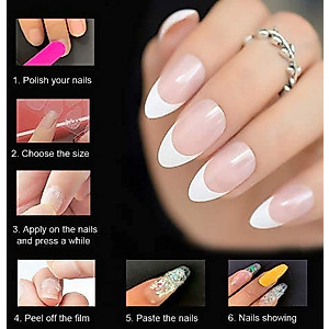 iMABC Matte Black Full Cover Short Round Press On Nails Gold Metallic Line Designed Plastic Frosted Cute Fake False Nails Set 24pcs Stick on Tips Manicure