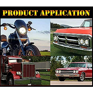 UNI-SHINE 4pcs 5 3/4" 5.75 LED Headlights with High Low Beam Amber turn signal White DRL, 5 3/4 led headlight Halo Ring