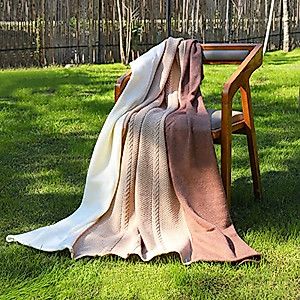 JXshelwen Throw Blanket for Couch, Soft Throw Blanket, Big,Cozy Cable Knitted Blanket for Bed,50x60 Inches Throws Blankets for Sofa, All Seasons Warm Knitted Throw Blanket