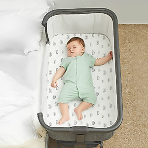 Bedside Sleeper Bassinet Sheets to Fit Baby Delight, ANGELBLISS, Mika Micky, Milliard, MiClassic, Dream On Me, Baby Joy Bassinet, Soft Breathable Rainbow Bassinet Sheet(34"x 21"x 5") for Boys Girls