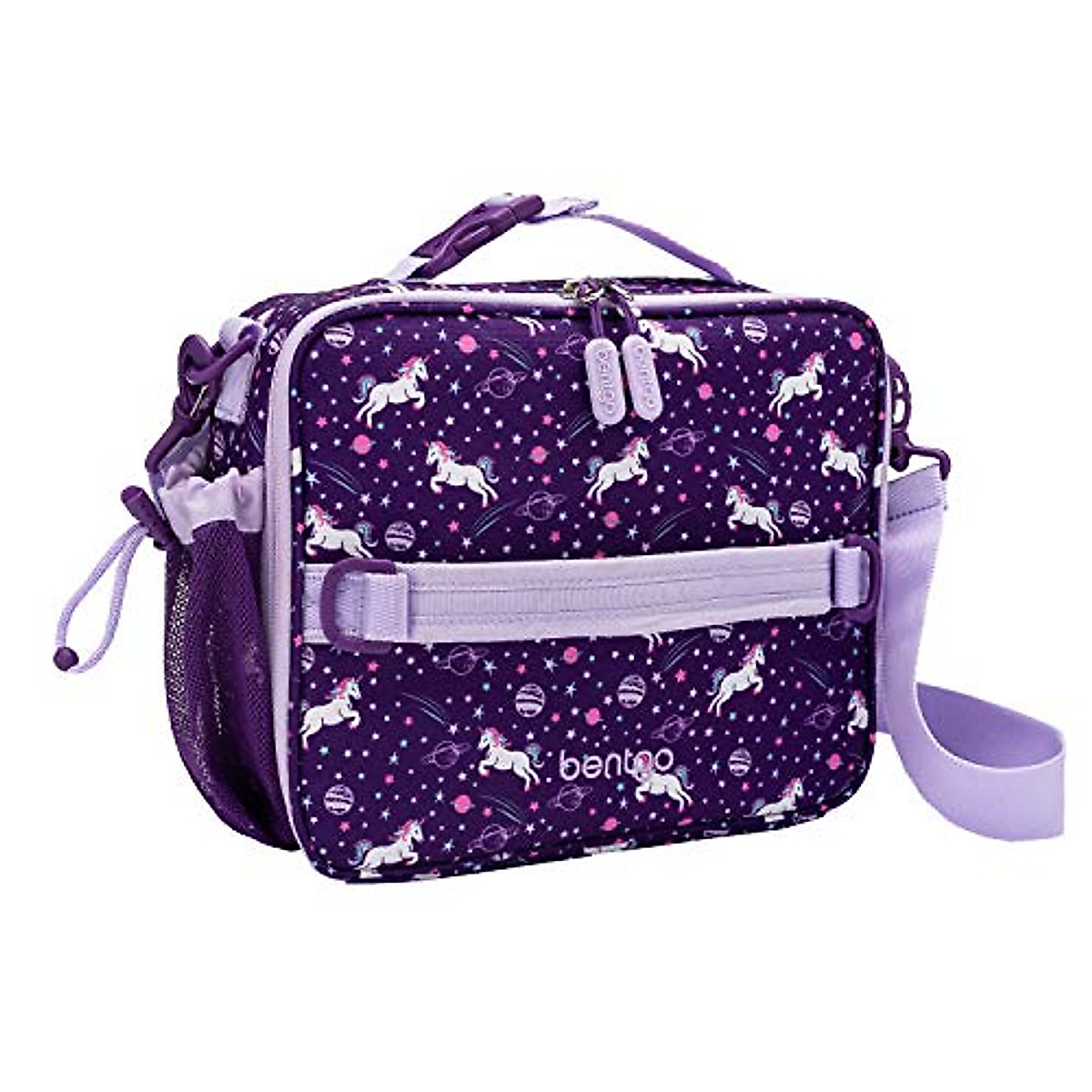 Bentgo Prints Insulated Lunch Bag Set With Kids Bento-Style Lunch Box and 4 Reusable Ice Packs (Unicorn)