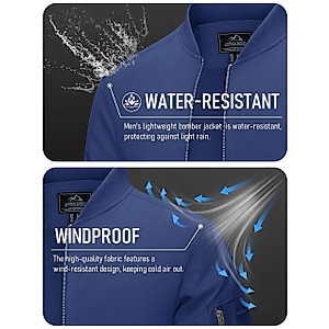 Mens Fall Jacket Bomber Jackets Varsity Jacket Men Lightweight Jacket Men Casual Jacket Outdoor Hiking Jackets Windbreak Jackets for Men