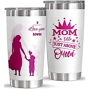 Mothers Day Gifts for Mom, New Mom, Mother in Law, Stepmom - Best Mom Gift idea for Christmas Valentines Day, Birthday Gifts for Mom, Gifts for Mom from Daughter, Son - 20oz Coffee Tumbler for Mom