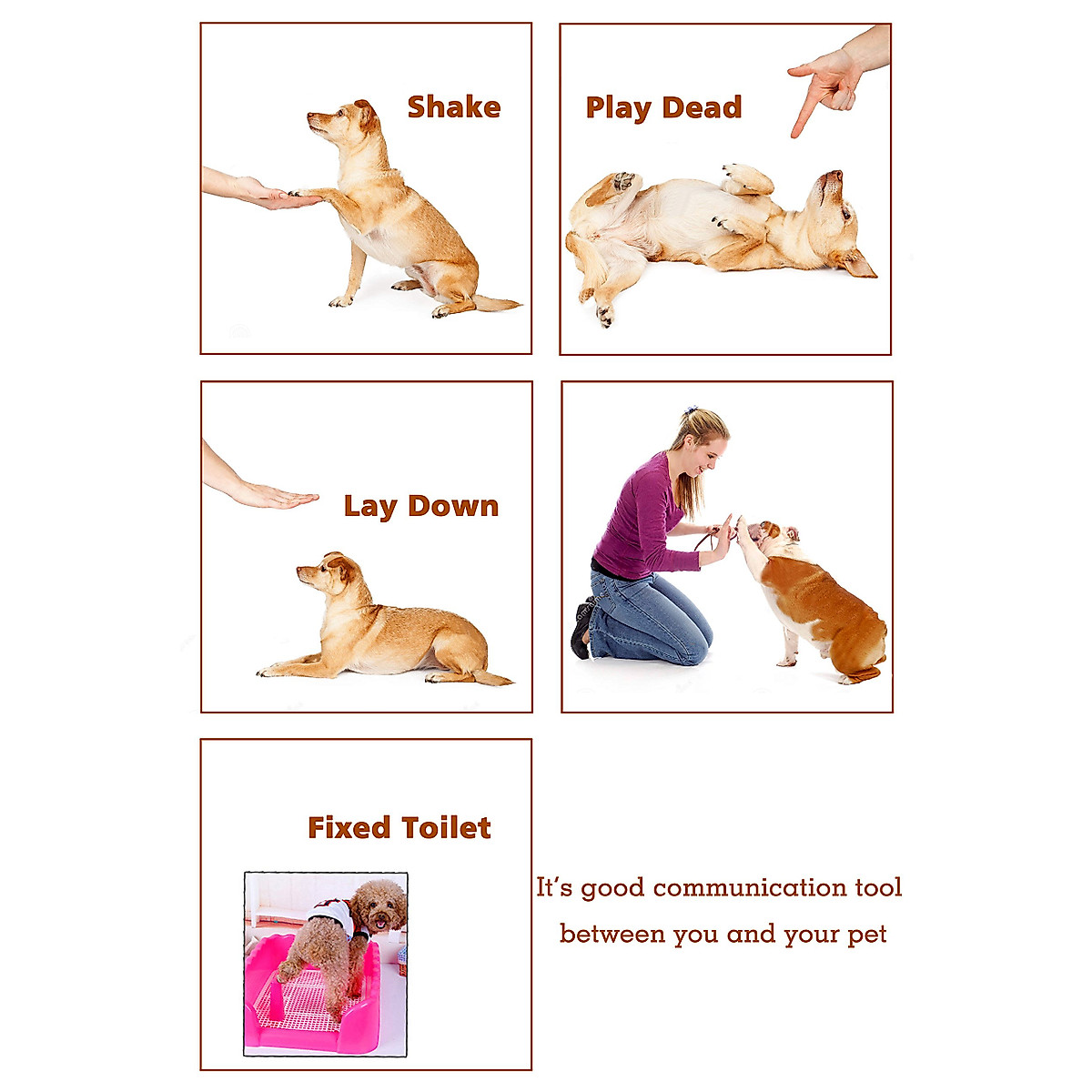 HoAoOo Pet Training Clicker with Wrist Strap - Dog Training Clickers (New Red + Bluegreen)