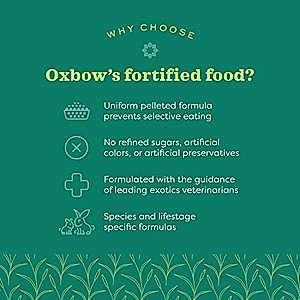 Oxbow Essentials Young Rabbit Food, All Natural Rabbit Pellets, High Energy & Calcium, Made in the USA, All Natural Vitamins & Minerals, Veterinarian Recommended, 5 lb