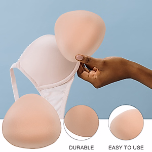 SAFIGLE Protector Triangular Sponge Prosthetic Silicone Forms Bra Inserts for