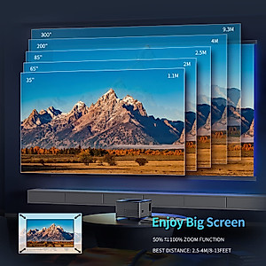 OTOUCH Projector Native 1080P 18000LM/800ANSI 5G WiFi Bluetooth Projector 4K Support ±50° 4P Keystone/Phone Sync/HiFi Speakers/BT Remote/500''/50% Zoom for Phone PC TV Stick PPT Home 2023 Upgraded