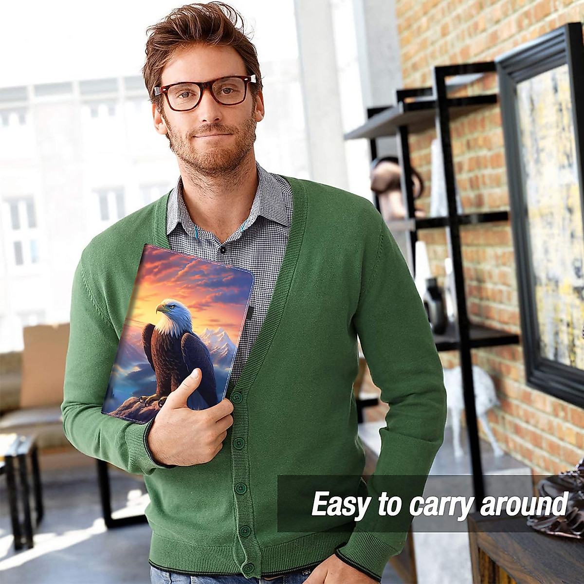 Case for All-New Amazon Fire HD 10 and Fire HD 10 Plus Tablet (11th Generation 2021 Release), Durable Shockproof Protective Cover with Auto Wake/Sleep，Bald Eagle