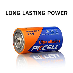 1.5V D Size AM-1 MN1300 Batteries Alkaline Battery lr20 Count Pcs (2)