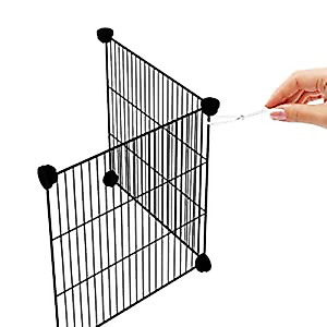 48" Extra Large Guinea Pig Dwarf Rabbit Habitat Yard Hamster Turtle Critters Cage Center Divider with Door Mice Bunny Hedgehog Enclosure with Waterproof Bottom Canvas