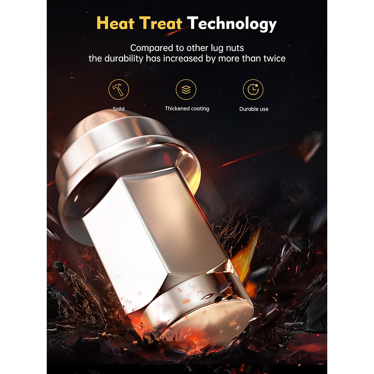 MIKKUPPA M14x2.0 Lug Nuts - Replacement for 2003-2014 Ford F150 Expedition Lincoln Navigator Factory Wheels - 24pcs 13/16 Hex 2 Inch Chrome OEM Factory Style Large Acorn Seat Lug Nuts