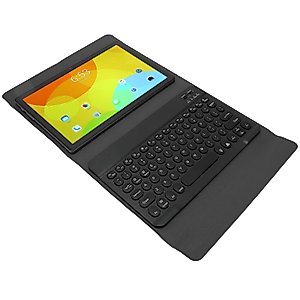 Honio Tablet PC, 10.1 Inch Tablet Support FM GPS Dual Camera 1920x1200 IPS 2 in 1 with Keyboard for Viewing (Grey)