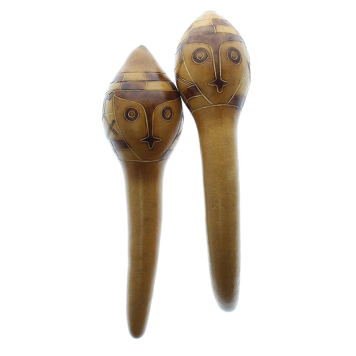 Hand Burnished Pair of Maracas
